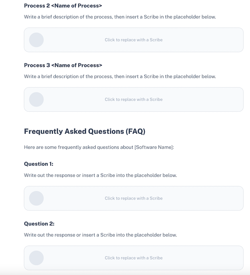 Software User Manual Template | Scribe Software User Manual Template | Scribe